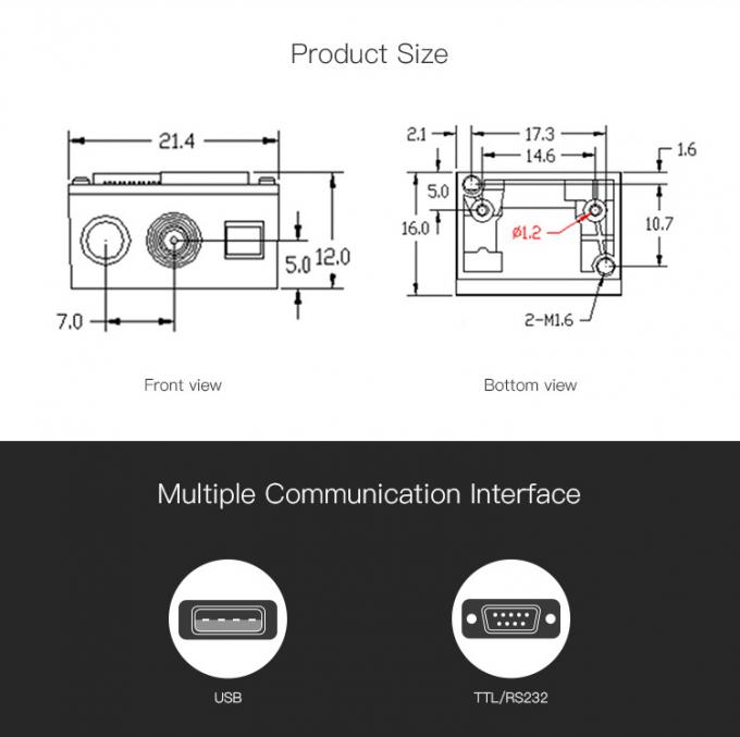 Micro Controller Qr Code Scanner Module , 2D cmos Image Barcode Scanner ...