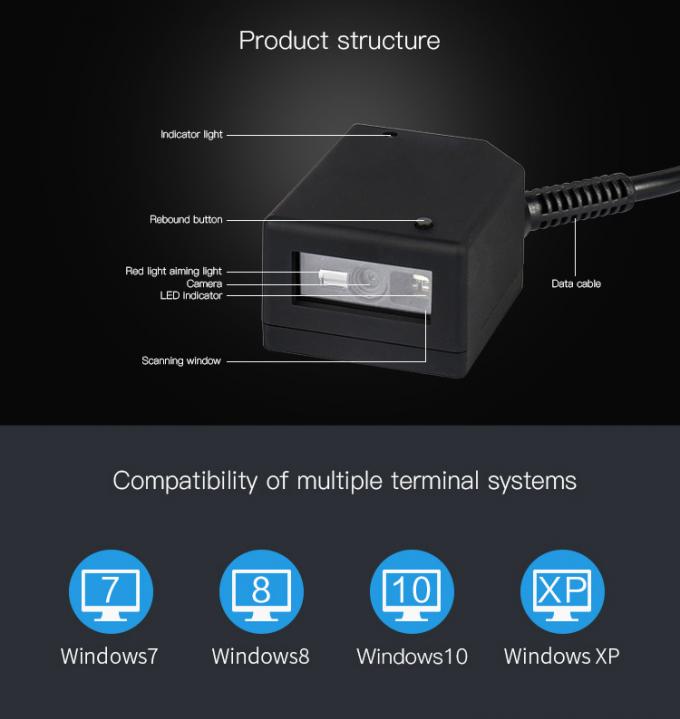 Industrial 1D 2D CMOS Fixed Mount Scanner Module Fixed 640*480 ...