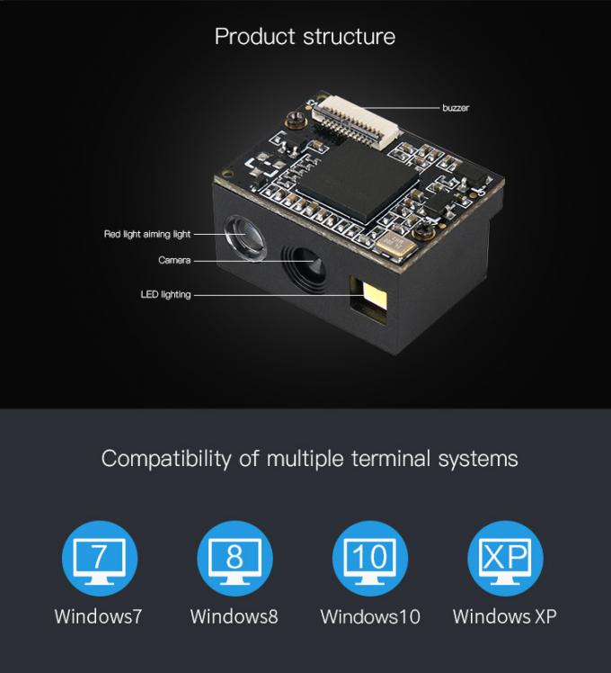 32 Bit CPU Barcode Scan Engine 2D CMOS / Code Scanning Support Multiple ...