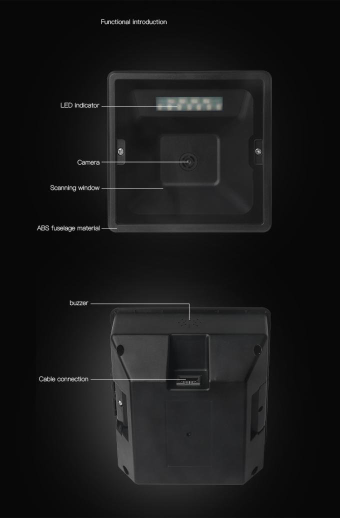 Small square black red light Fixed Embedded Desktop Barcode Scanner DP8560