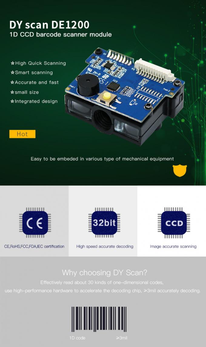 Price Checker Scan Engine , High Sensitive 1D Small Barcode Scanner ...