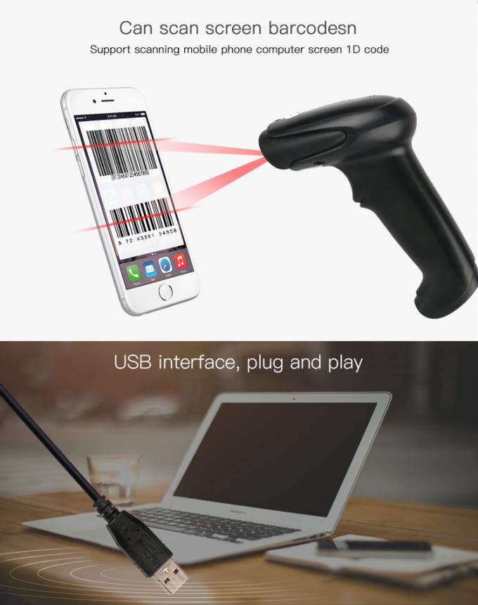 RS232/USB Supermarket 1d Red Light Scanner 300 Scans /Sec Scan Speed DS5100