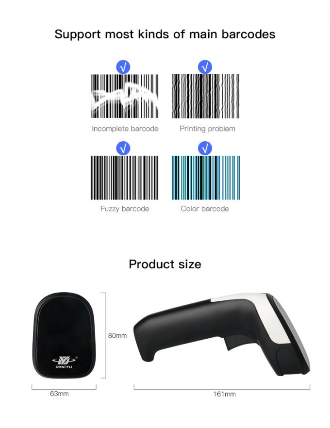 300 Scans/Sec 1d CCD Handheld Barcode Scanner