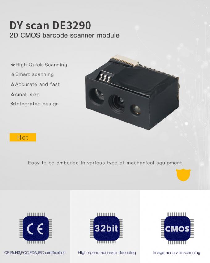 CMOS DE2290 2d Barcode Engine , 640*480 Resolution Qr Code Scanner Module