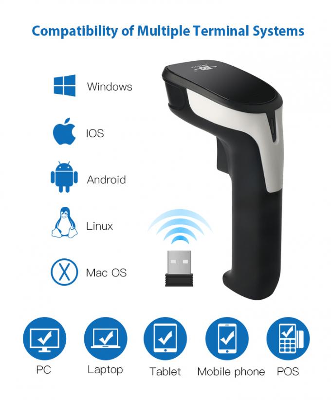 High Resolution 2.4G Bluetooth Barcode Reader