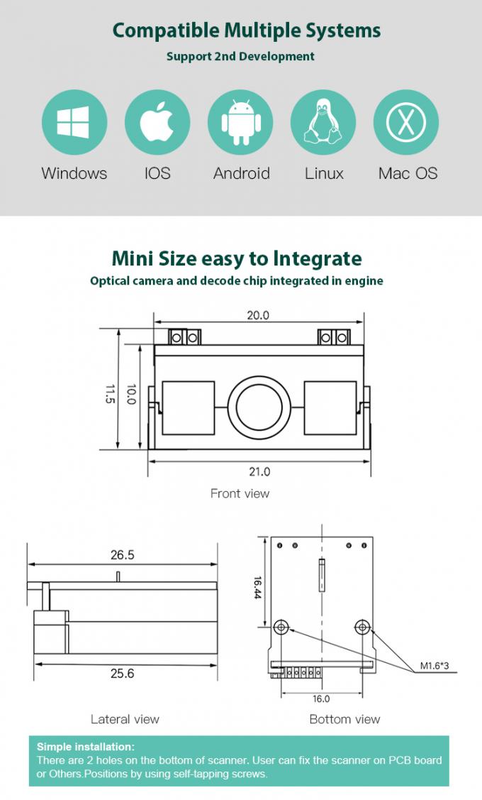Small Size Good Quality 1D Linear CCD Barcode Module BarCode Decoder DE1420