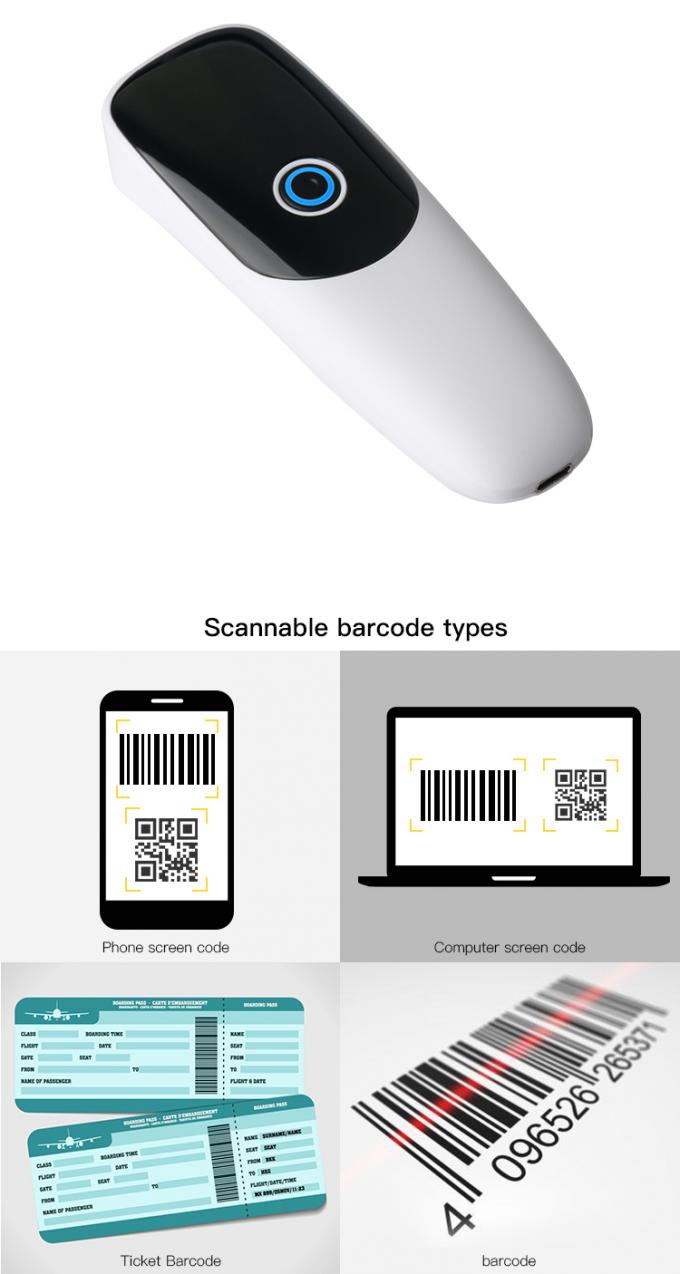Bluetooth Wireless Barcode Scanner Auto sense mode For Warehouse Retail ...