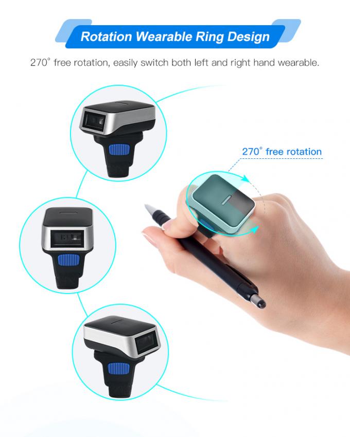 Linear CCD 2.4GHz Wireless Ring Barcode Scanner Symcode 1D