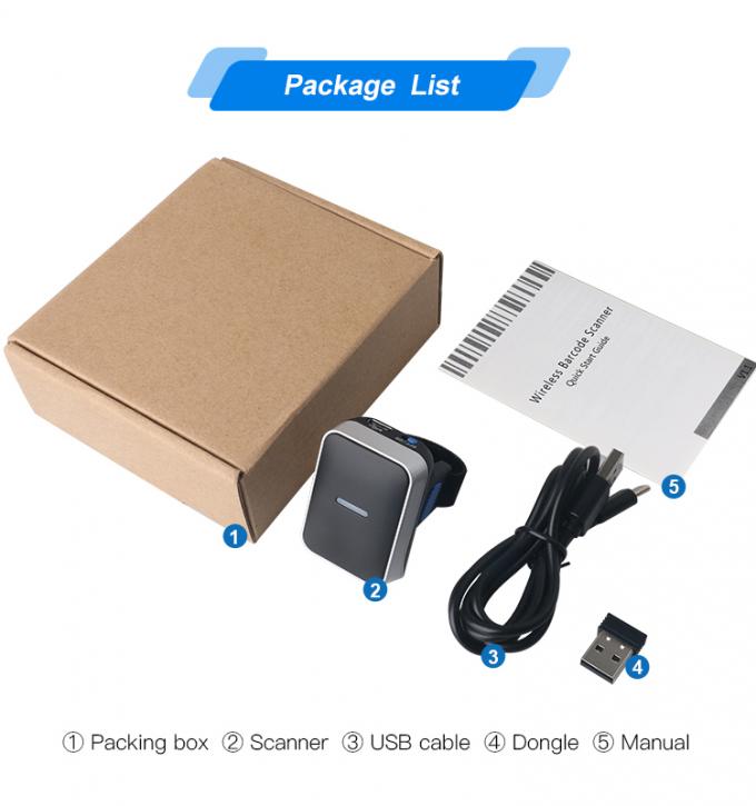 Linear CCD 2.4GHz Wireless Ring Barcode Scanner Symcode 1D