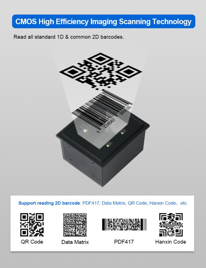 NFC 1D 2D QR Code Fixed Mount Barcode Scanner OEM Embedded Barcode Scanner