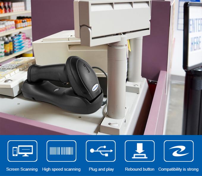 Automatic Scan Handheld 2D QR Code Reader POS Terminal 2.4G Wireless ...